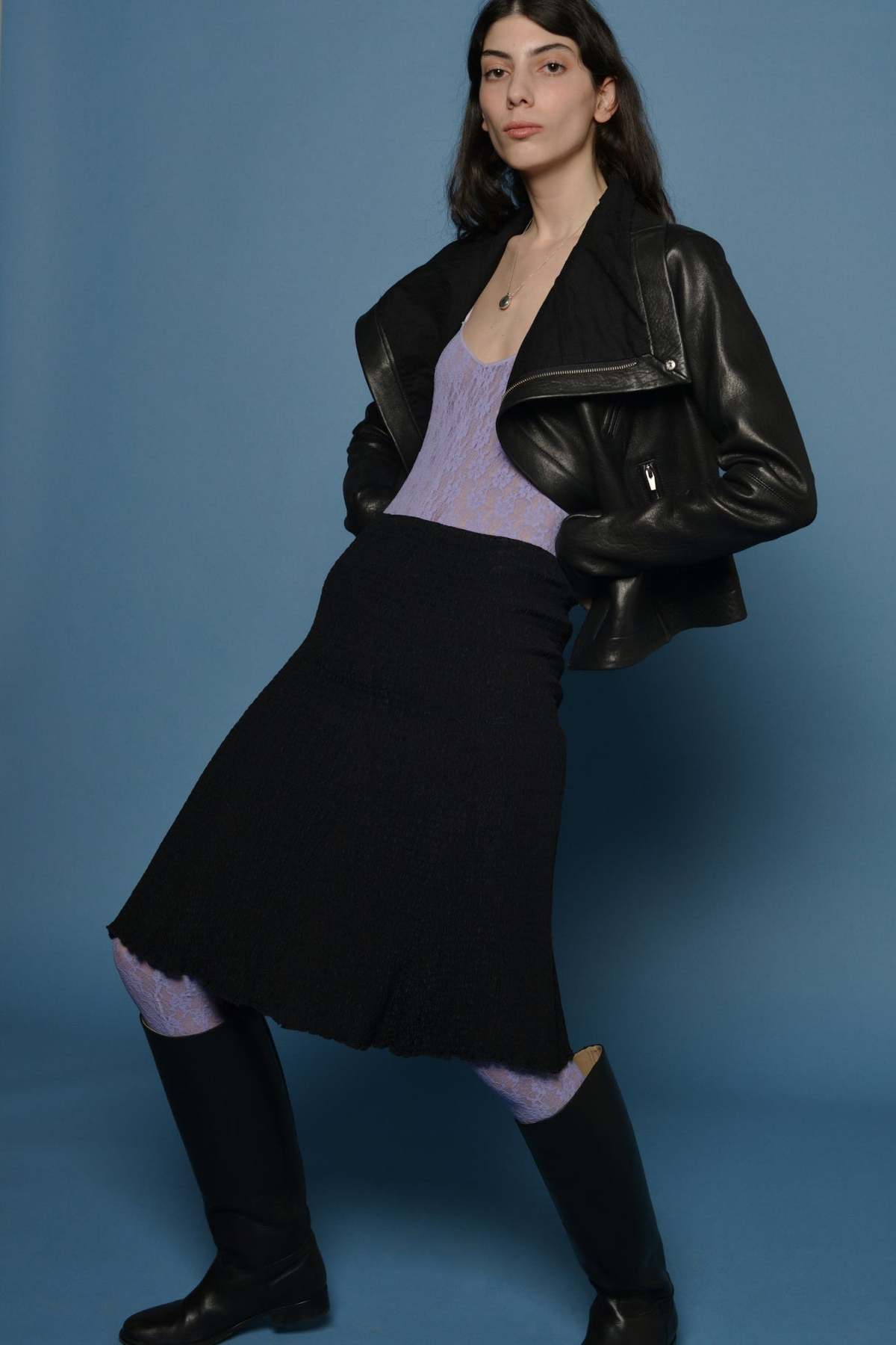 Veda Max Classic Leather Jacket - Black | Garmentory