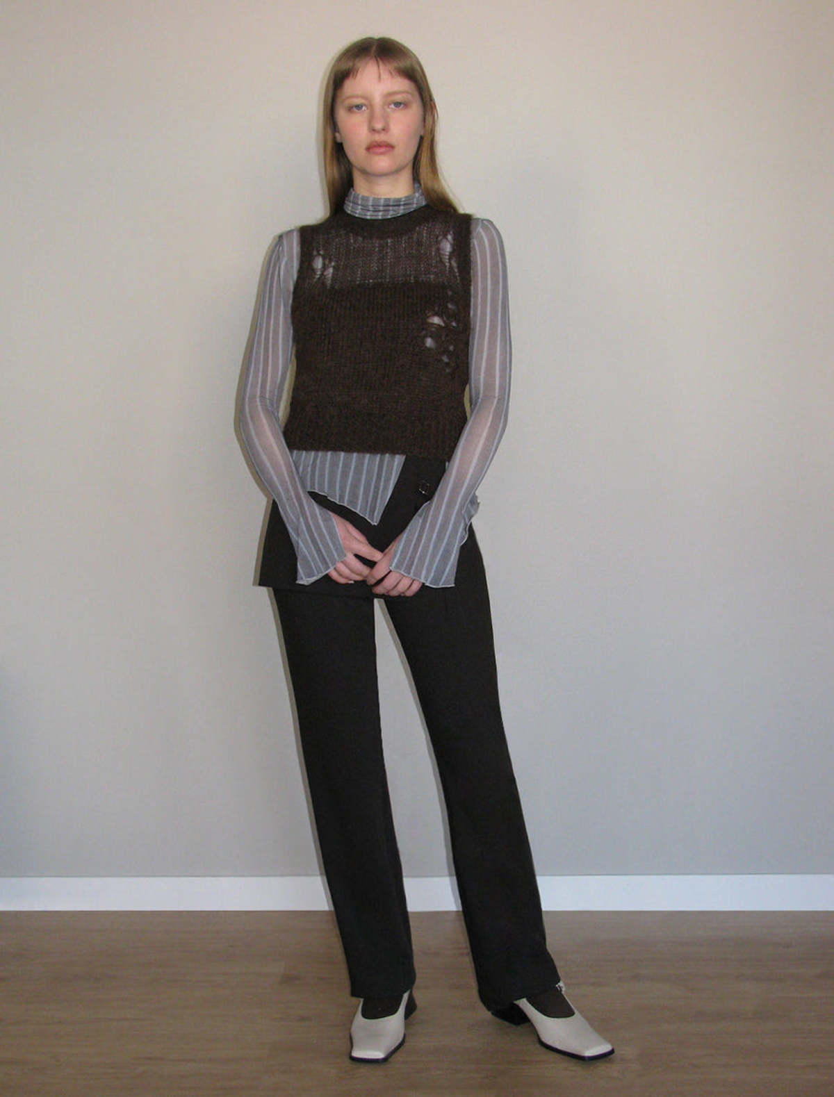 Paloma Wool Tranquilito Shredded Knit Vest - Dark Brown | Garmentory