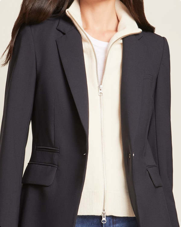 Veronica Beard Cashmere Uptown Dickey - Ivory | Garmentory