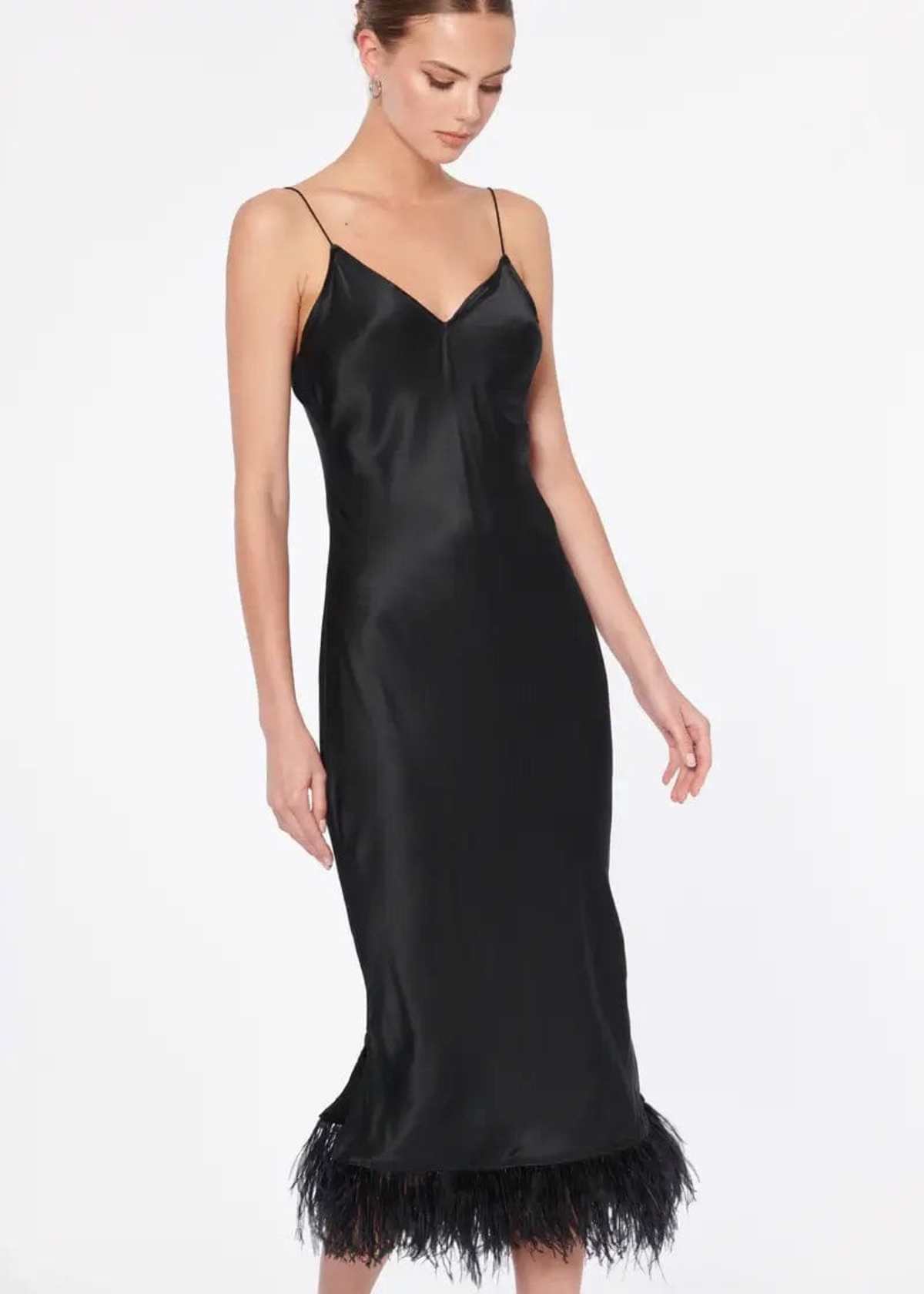 Cami NYC Raven Feather Dress - Black | Garmentory