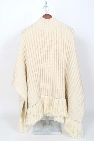 ELEVEN SIX Hanni Poncho - Ivory | Garmentory