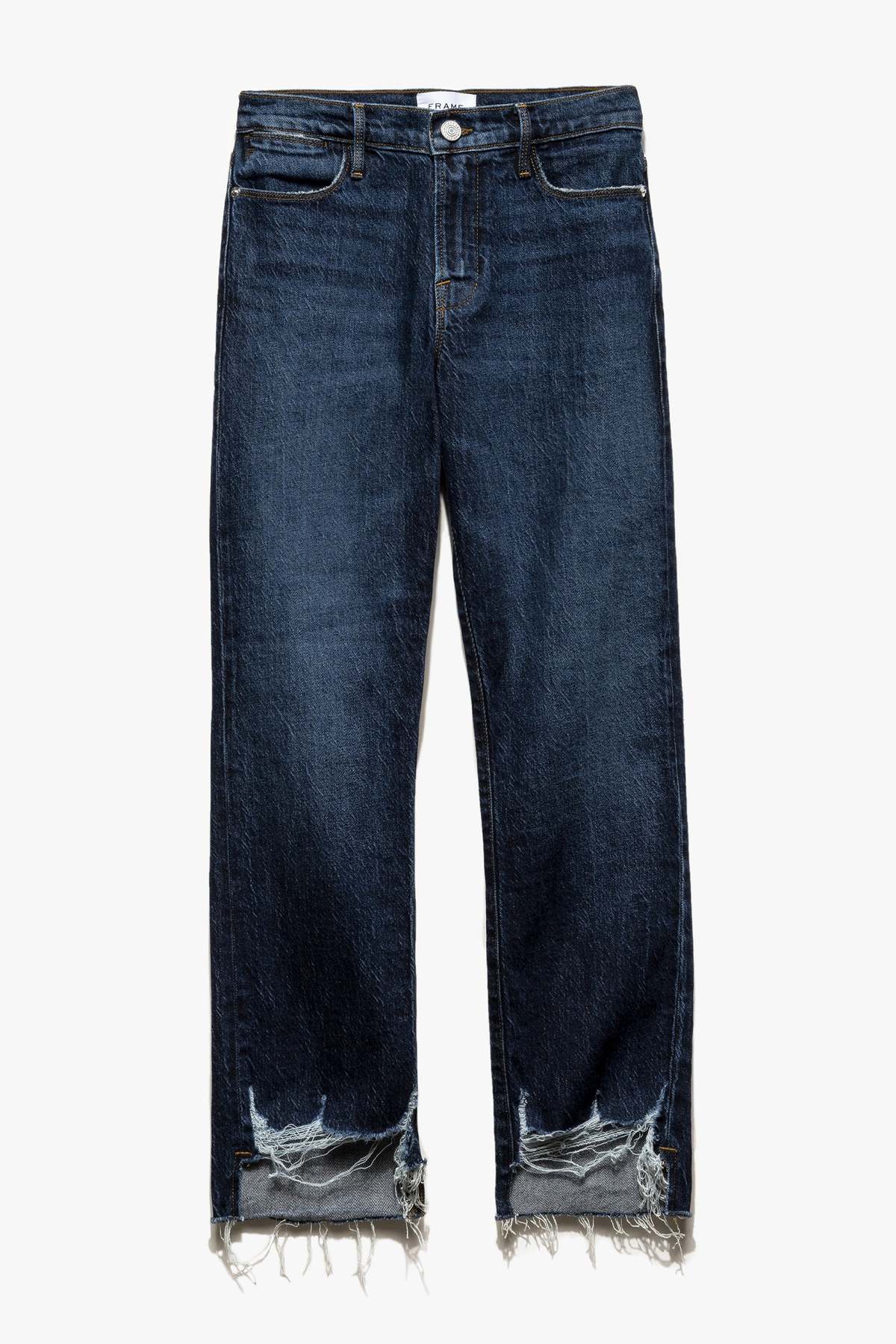 FRAME Denim Frame Le High Straight Raw Stagger Jeans - Hallam Chew ...