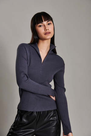 Line the Label Jess Sweater - Caviar | Garmentory