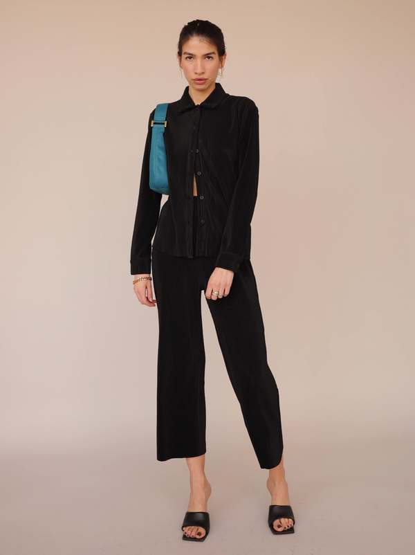all row Plisse Luke Pants - Black | Garmentory