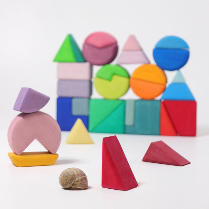 Kids Grimm's 30 Piece Set Triangle Square Circle Building Blocks ...