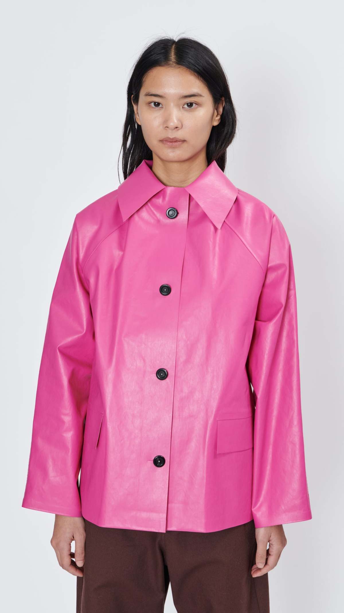 KASSL Original Hip Oil Coat - Bright Pink | Garmentory