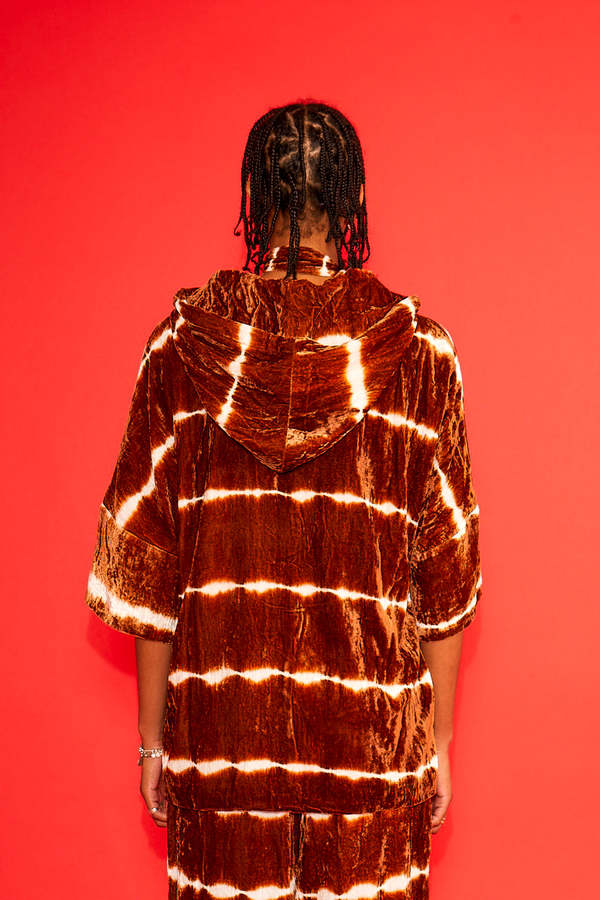 Spa Boy X 100% Silk Baseball Jacket - Brown | Garmentory