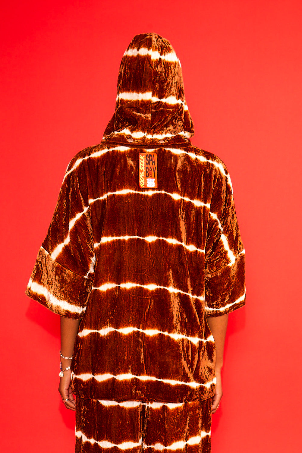 Spa Boy X 100% Silk Baseball Jacket - Brown | Garmentory