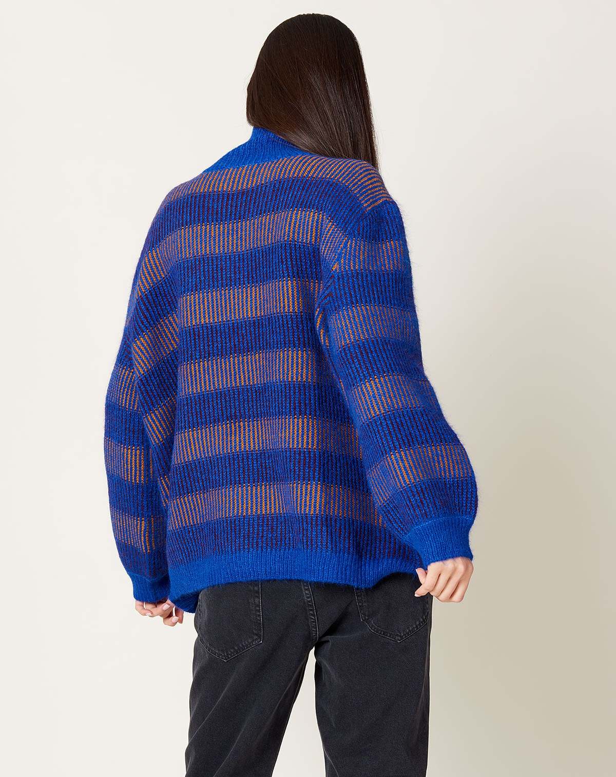 Rachel Comey Sebastian Top - Blue Border Stripe | Garmentory