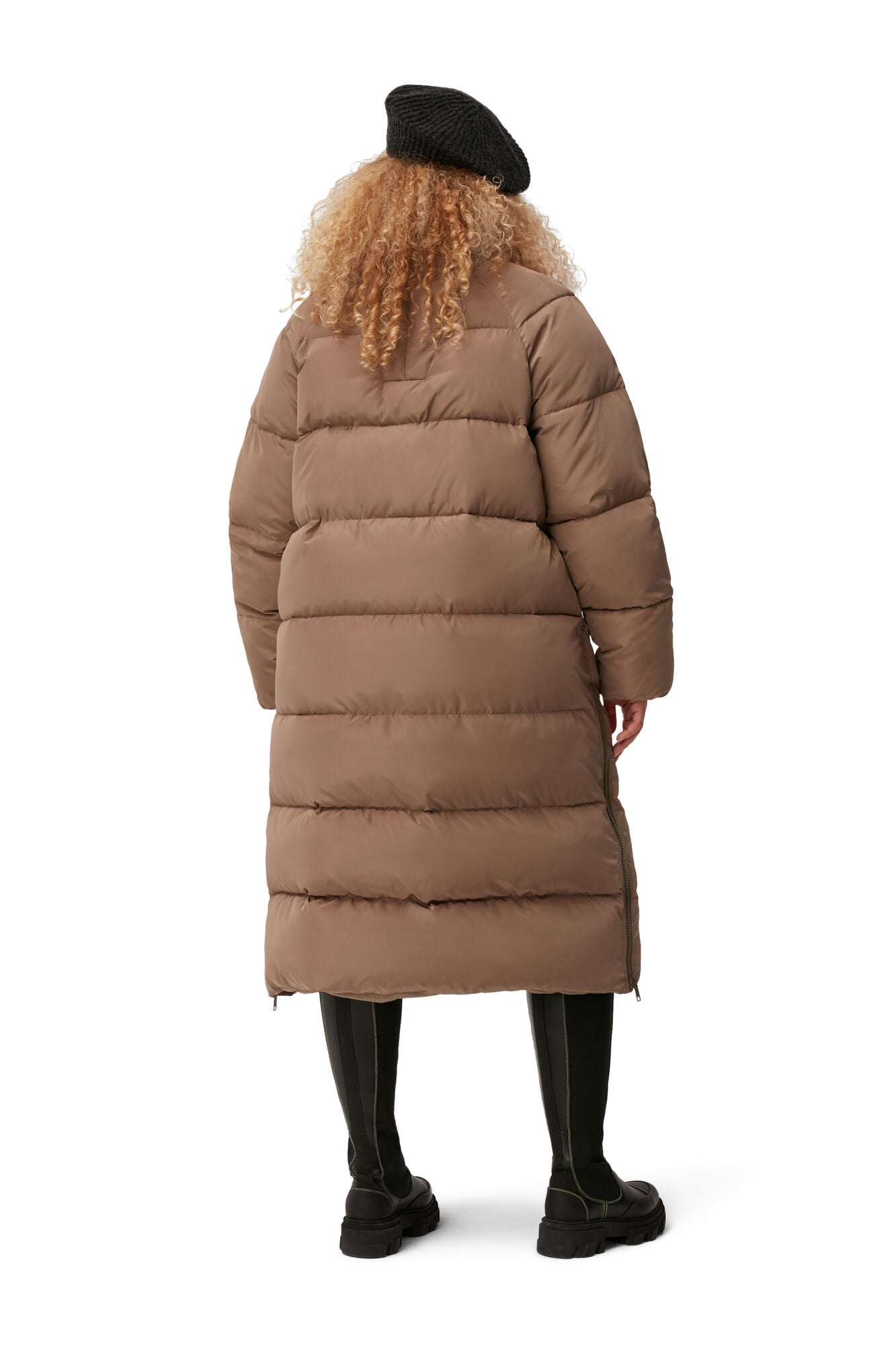 Ganni Tech Oversized Puffer - Fossil | Garmentory