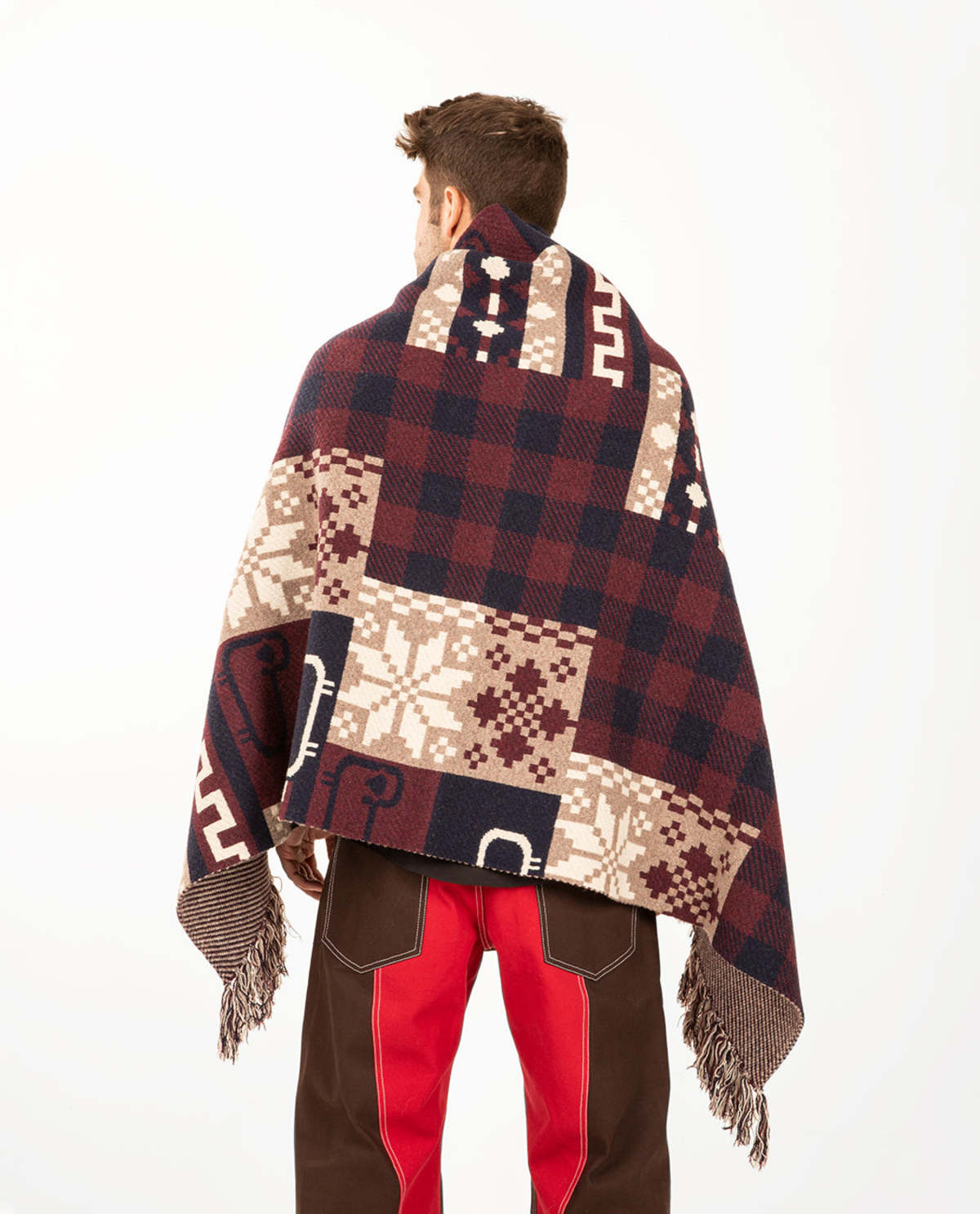 Woolrich Knit Check Blanket - Red | Garmentory