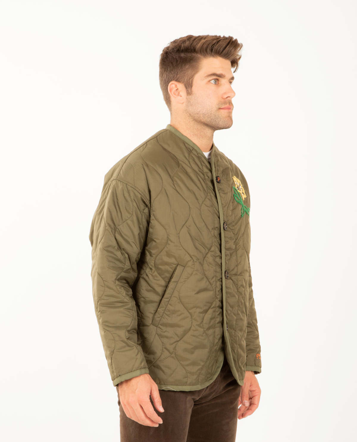 PRESIDENTS Quilted Jacket - Army | Garmentory