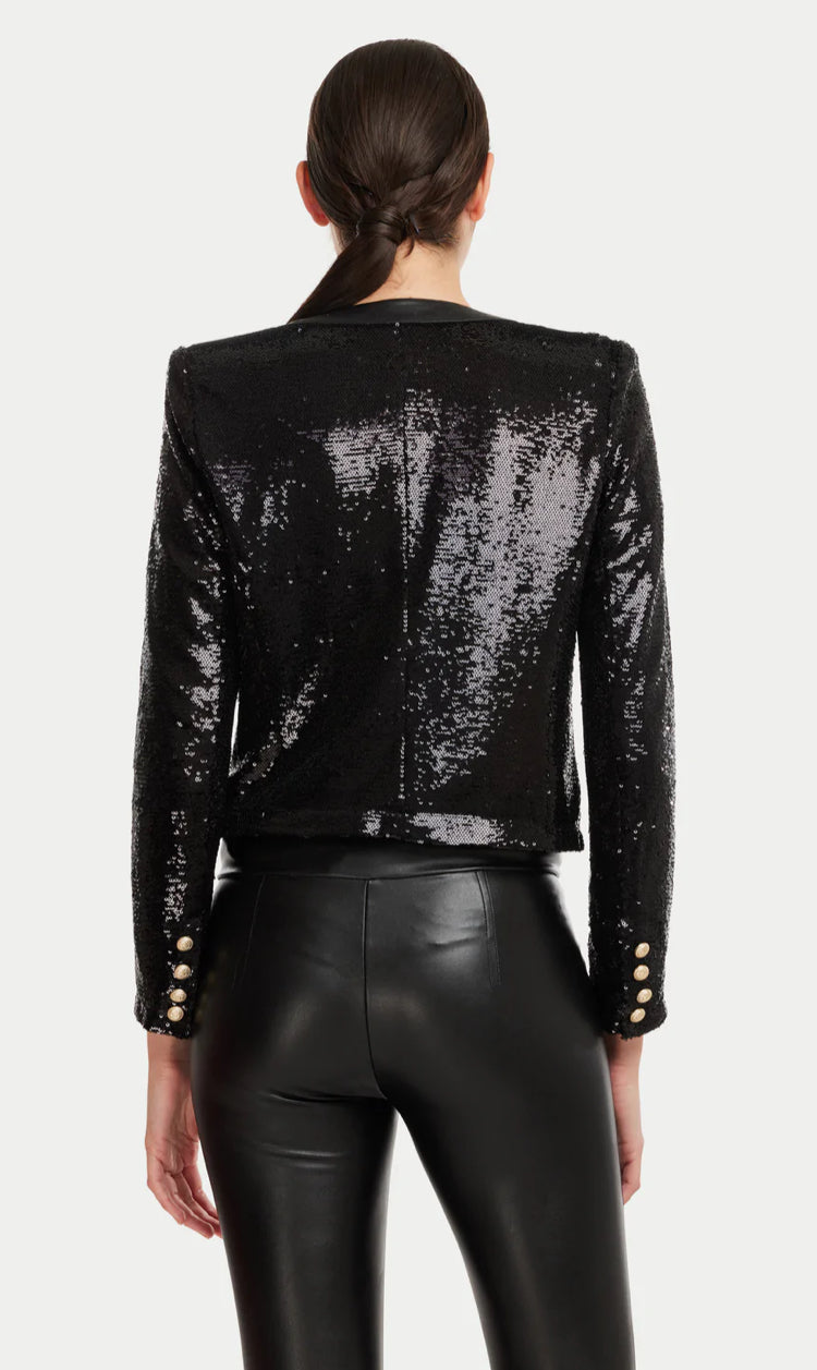 Generation Love Aliana Sequin Jacket - Black | Garmentory
