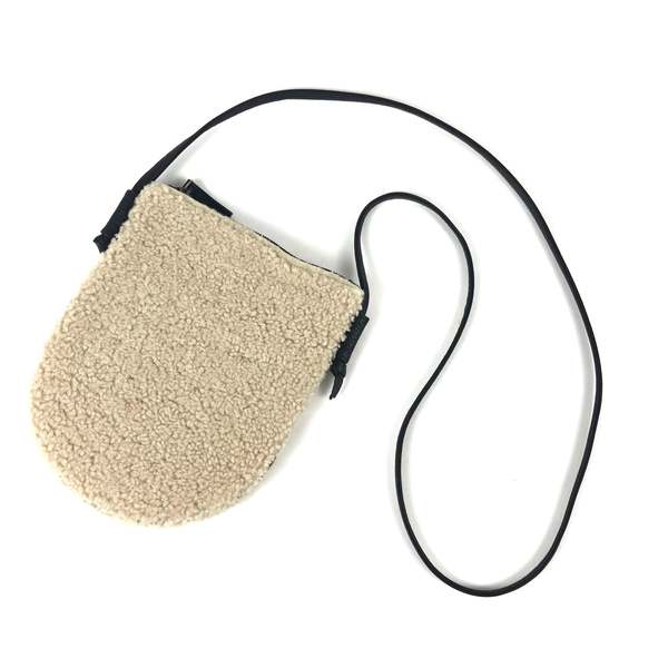 Kim White Shearling Mini Strap Bag - Cream | Garmentory
