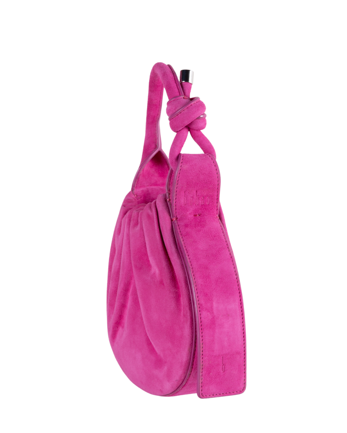 Behno Ina Mini Crossbody - Suede Ruched Fushsia | Garmentory