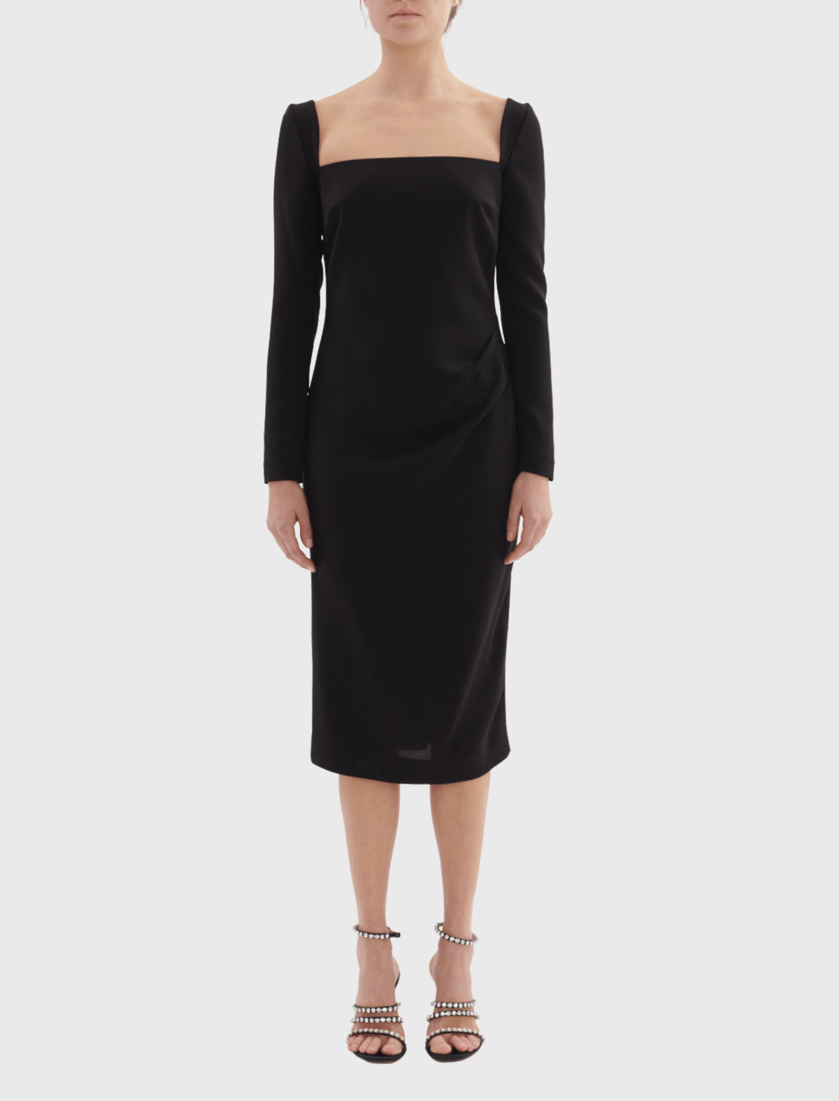 IRO Talya Long Sleeve Mid Dress - Black | Garmentory