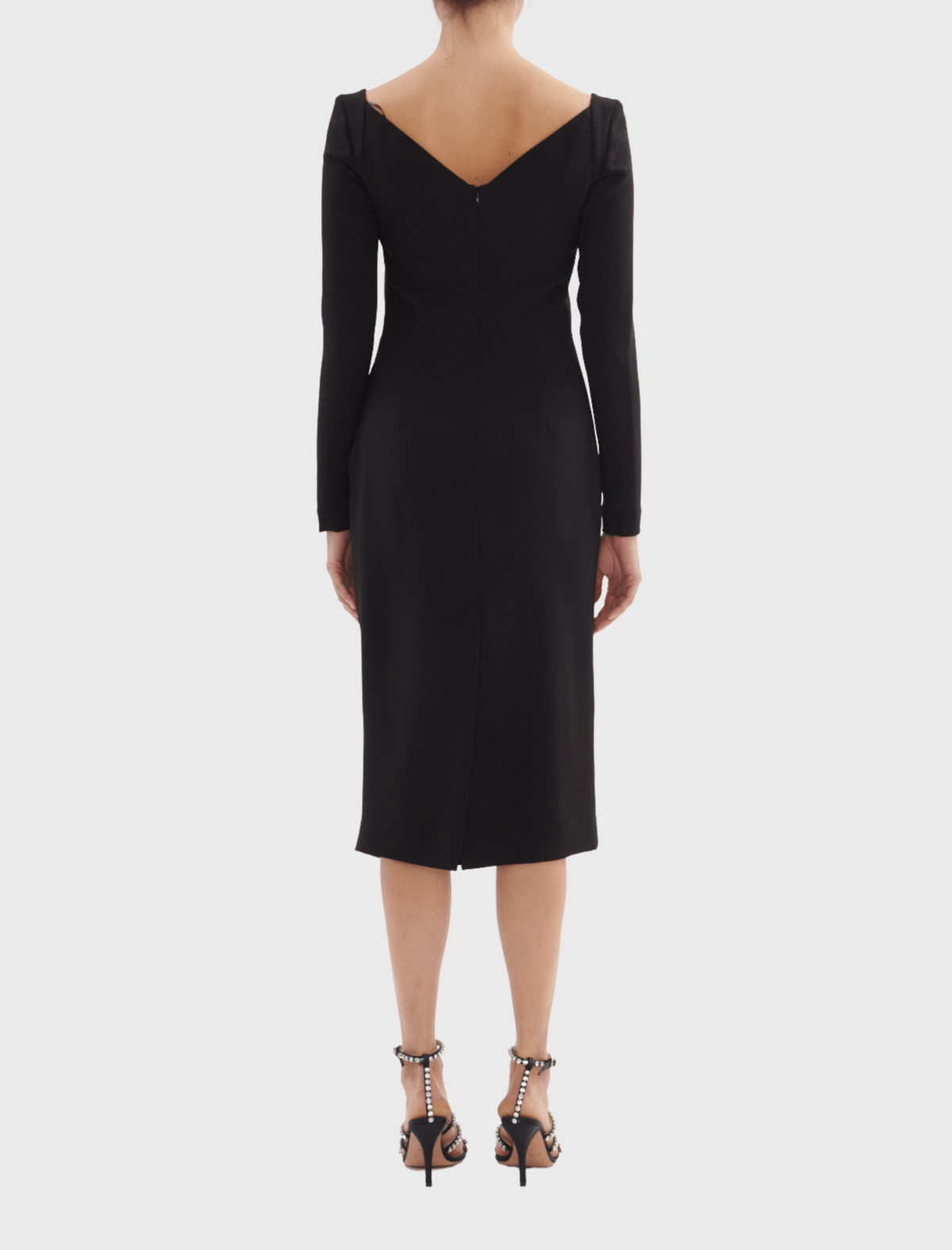 IRO Talya Long Sleeve Mid Dress - Black | Garmentory