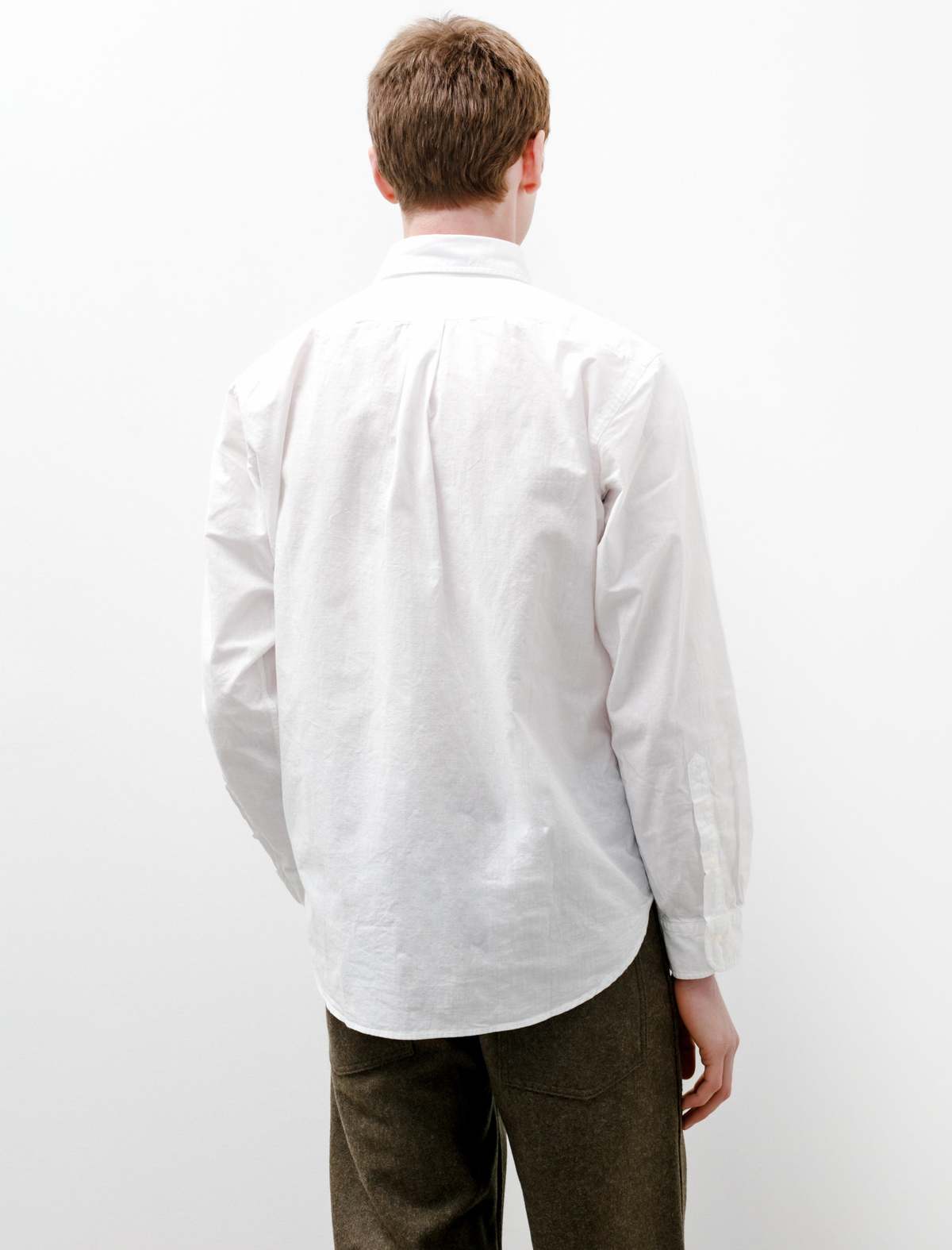 Orslow Chambray Button Down Shirt - White | Garmentory