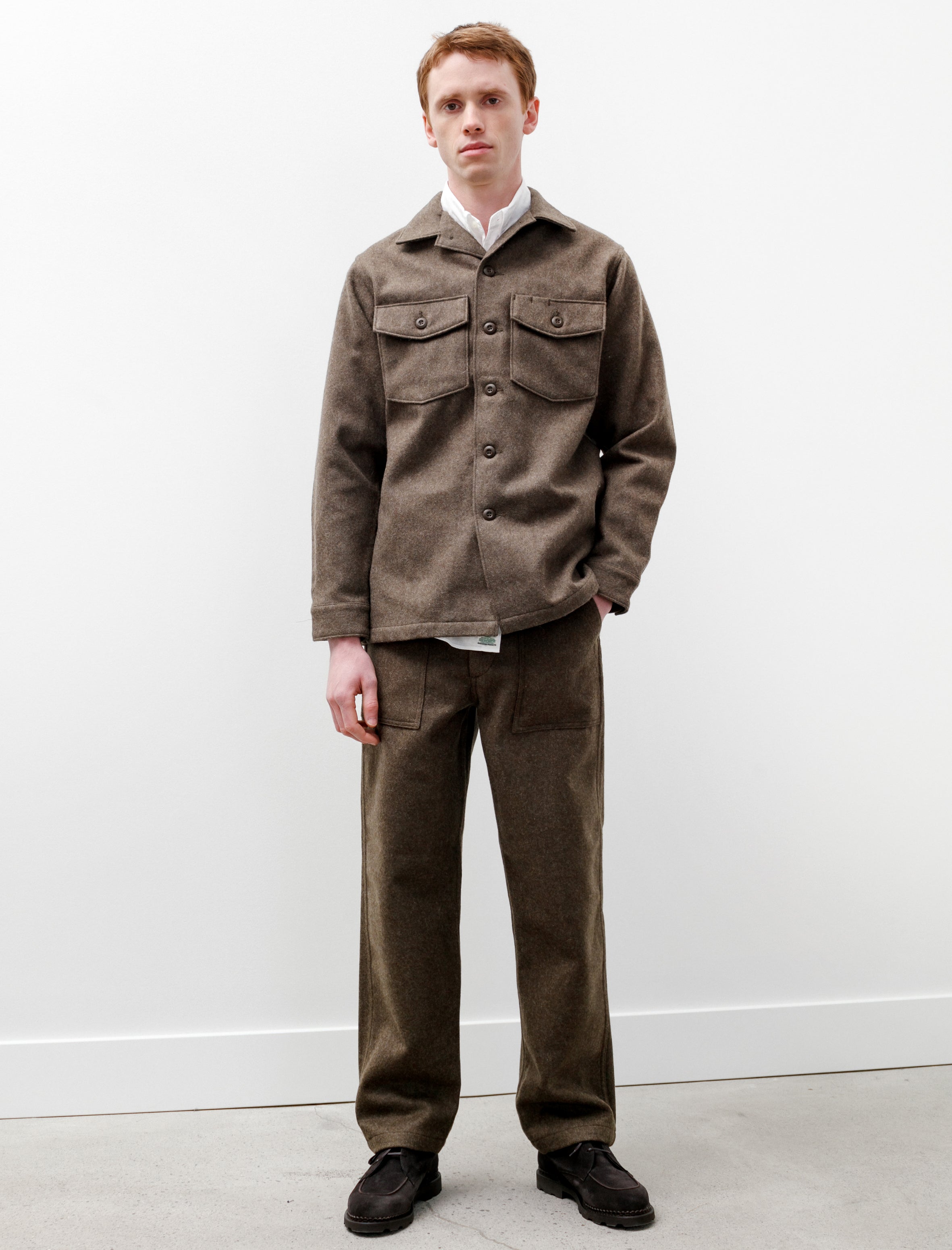 Orslow US Army Fatigue Wool Shirt - Army Green | Garmentory
