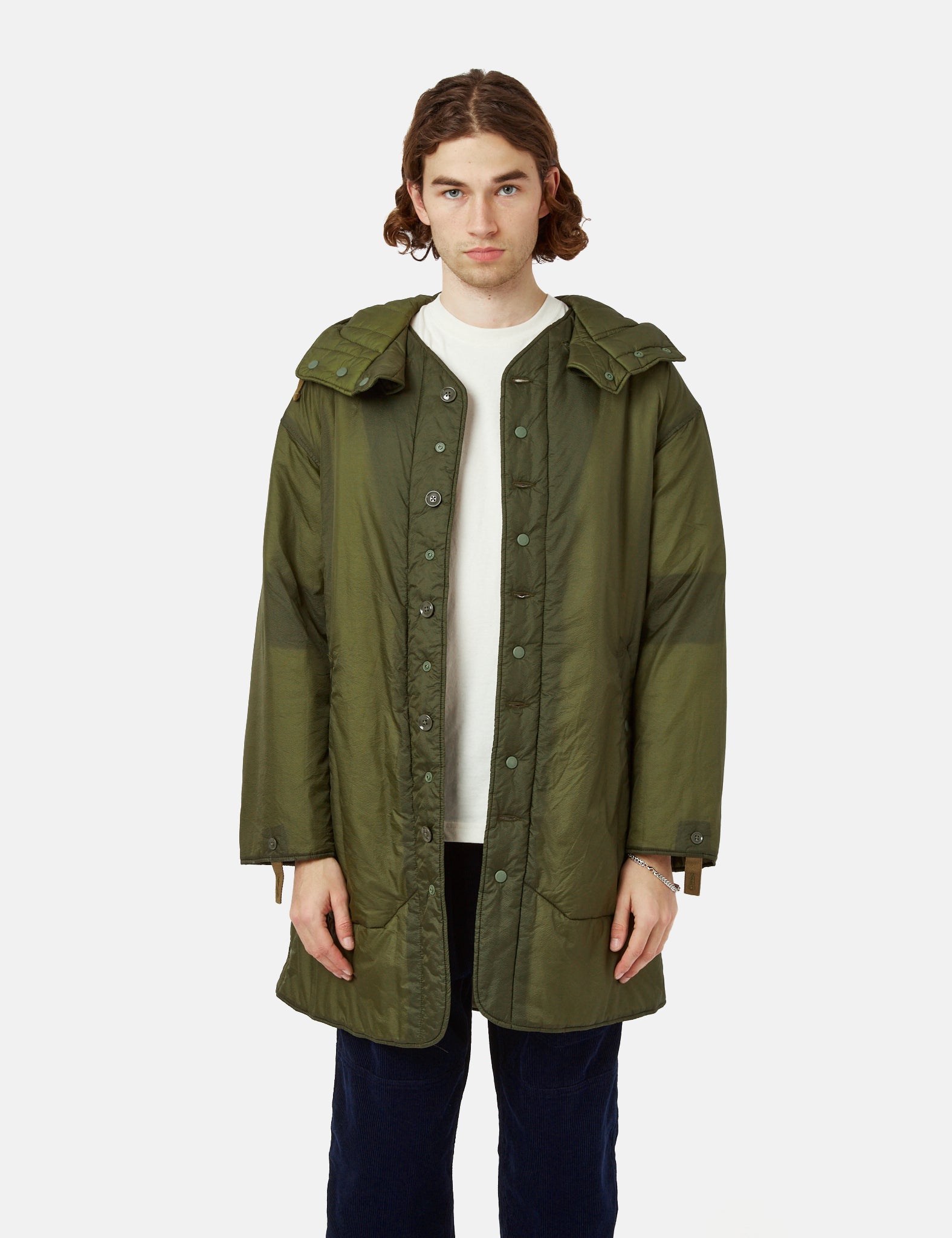 Engineered Garments Liner Micro Ripstop Jacket - Olive Green | Garmentory