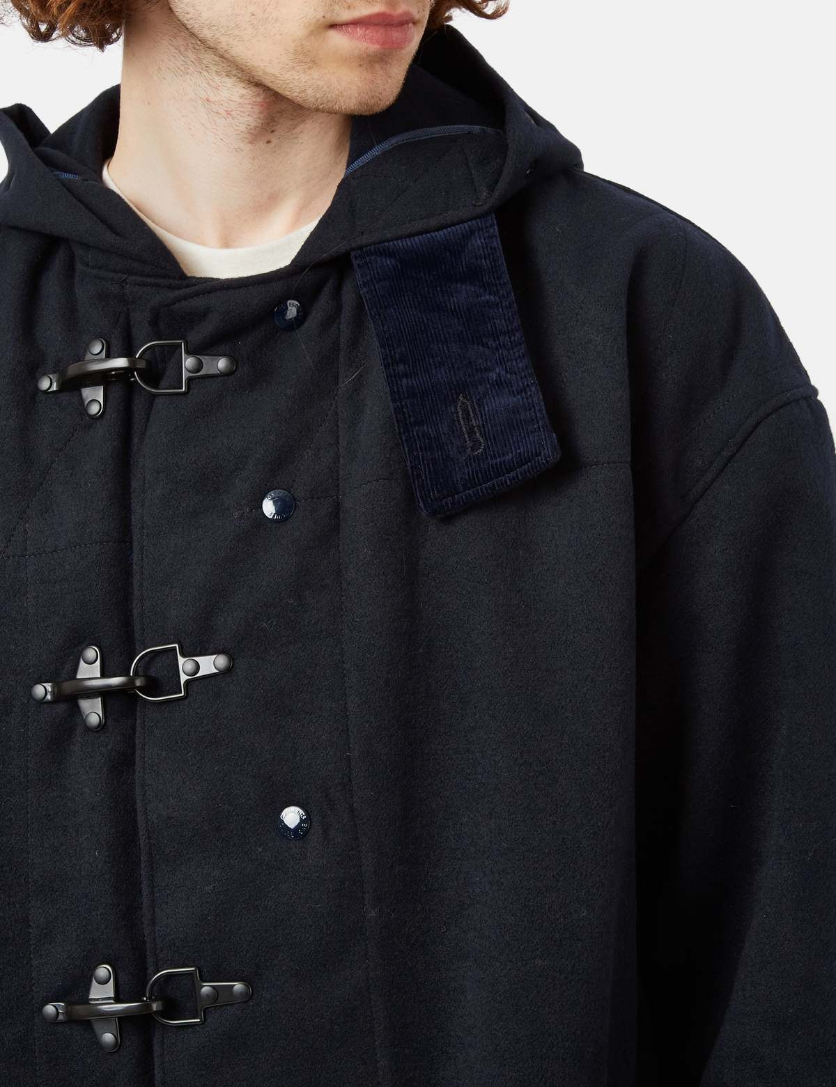 Engineered Garments Oversized Fireman Duffle Coat - Dark Navy Blue ...