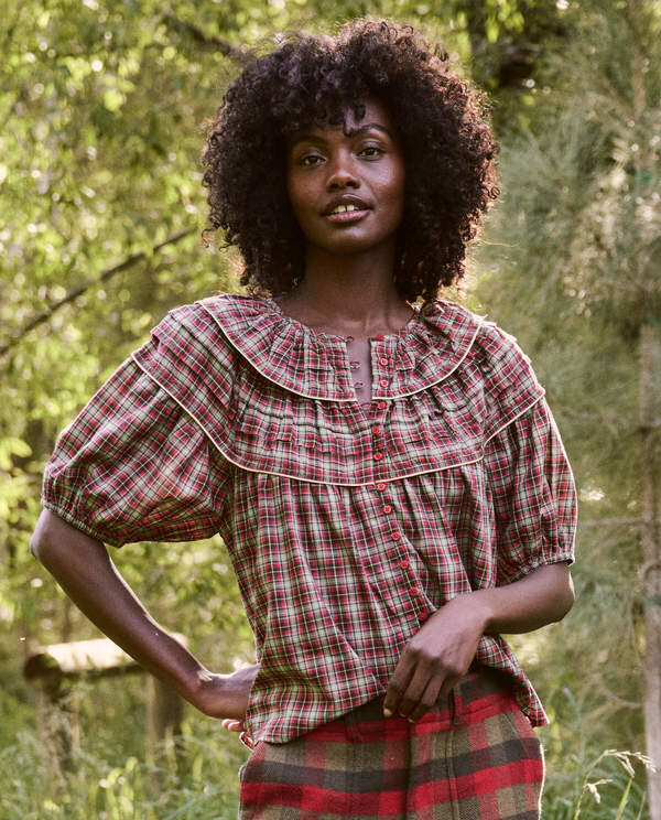 The Great. The Button Up Sterling Top - High Alpine Plaid | Garmentory