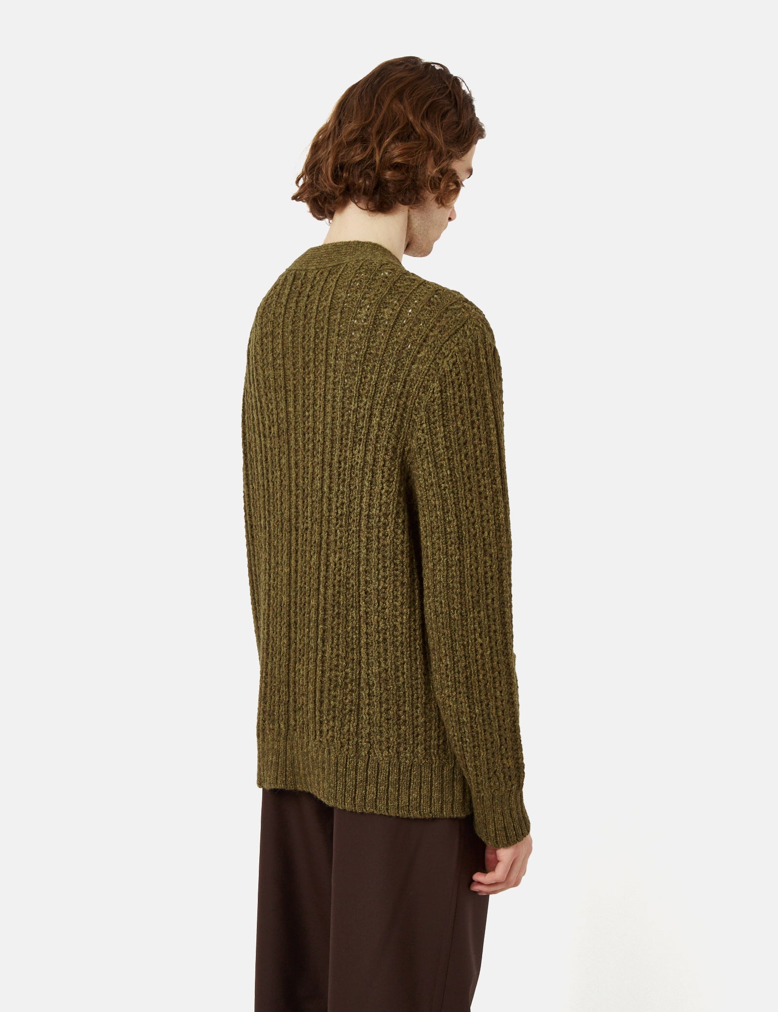 Corridor Braided Cardigan - Army Green | Garmentory