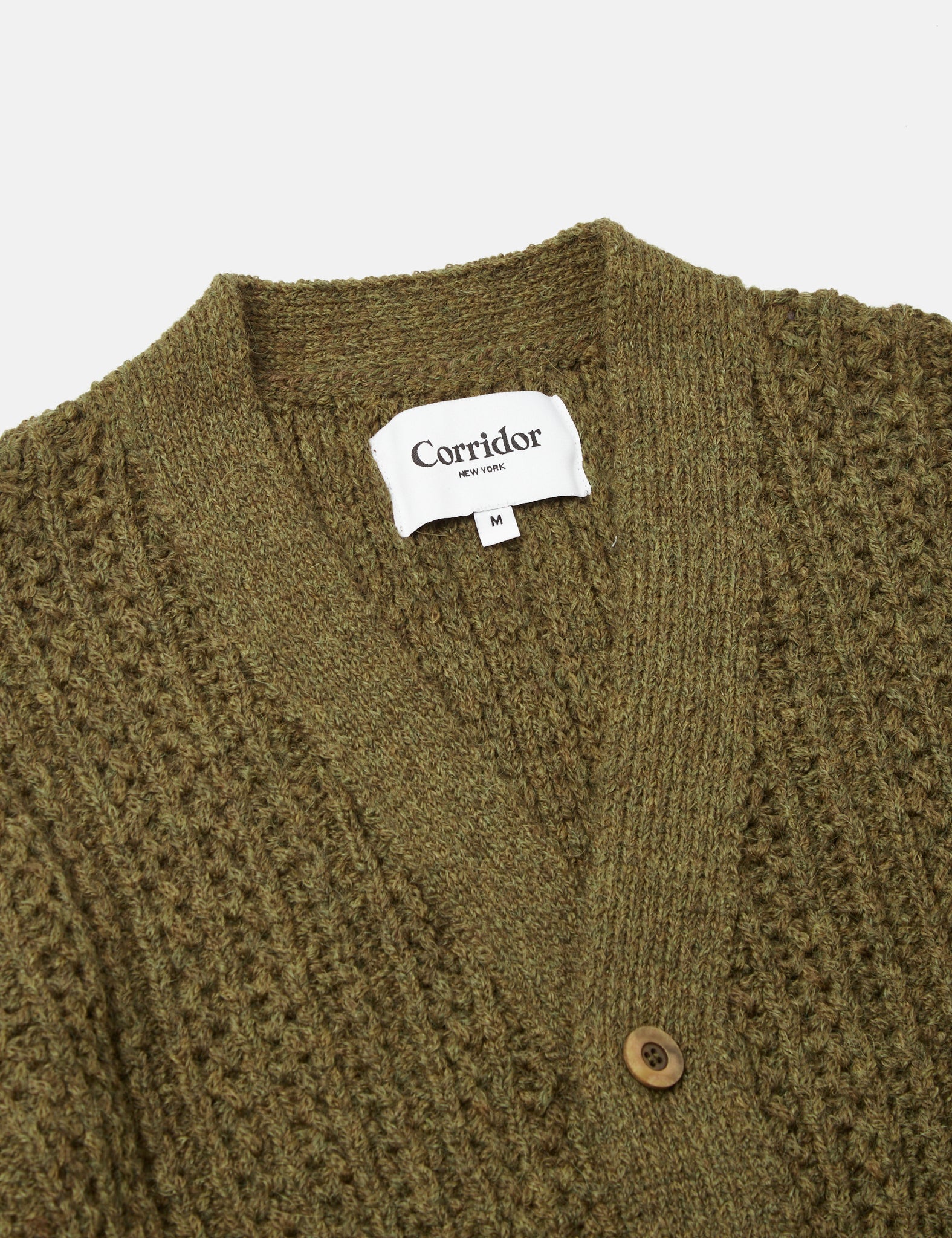 Corridor Braided Cardigan - Army Green | Garmentory