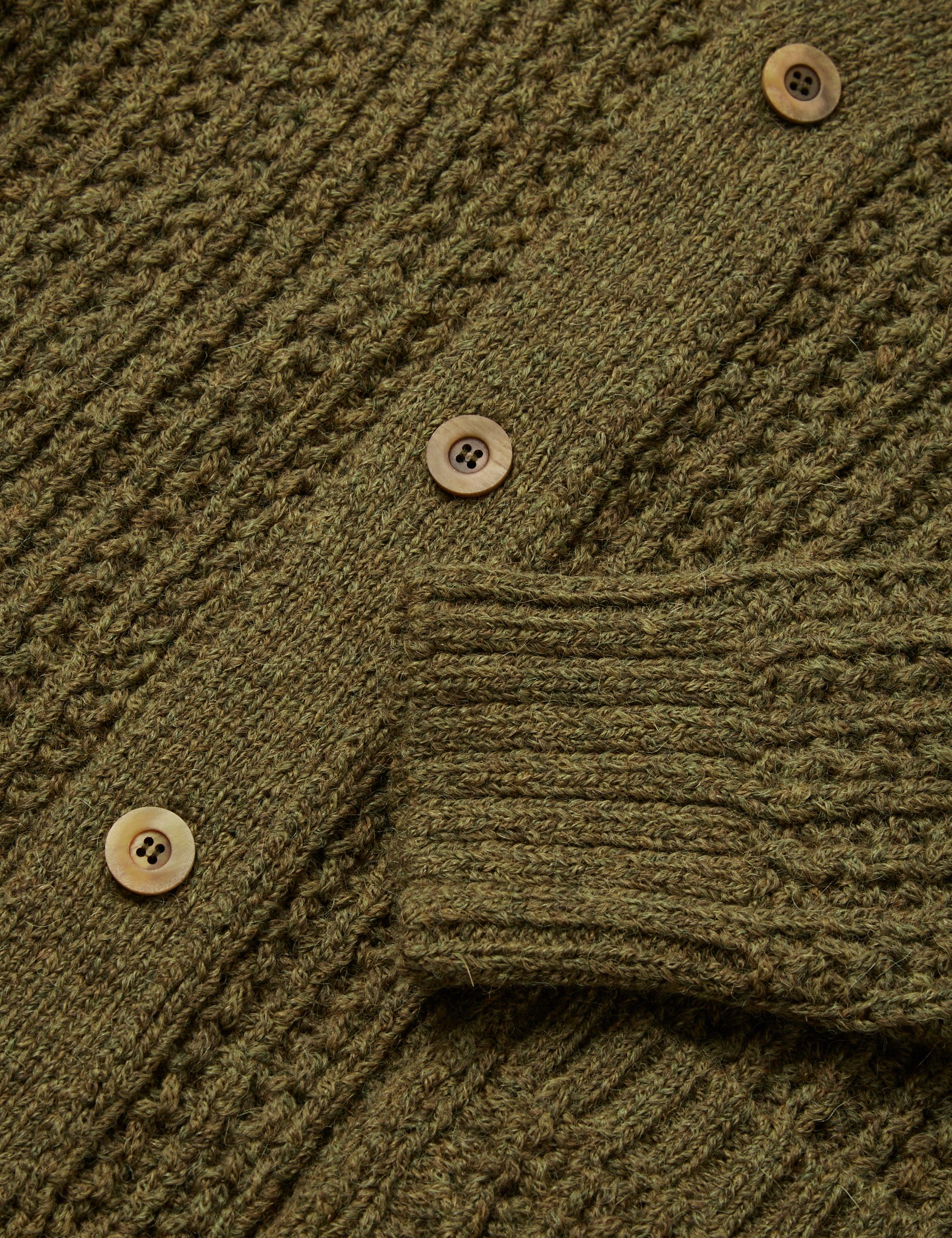 Corridor Braided Cardigan - Army Green | Garmentory