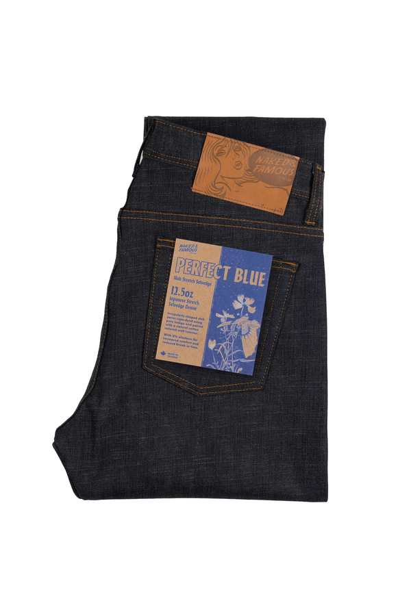 Naked & Famous Weird Guy Jeans - Perfect Blue Slub Stretch | Garmentory