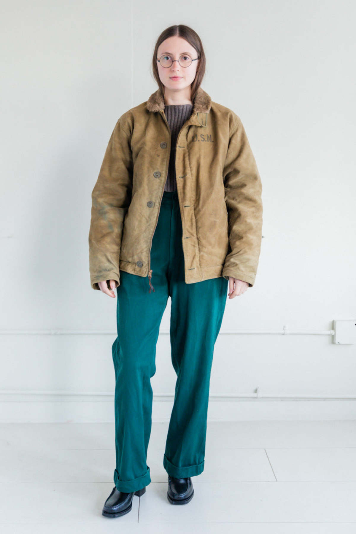 VINTAGE A2 DECK JACKET - Brown | Garmentory