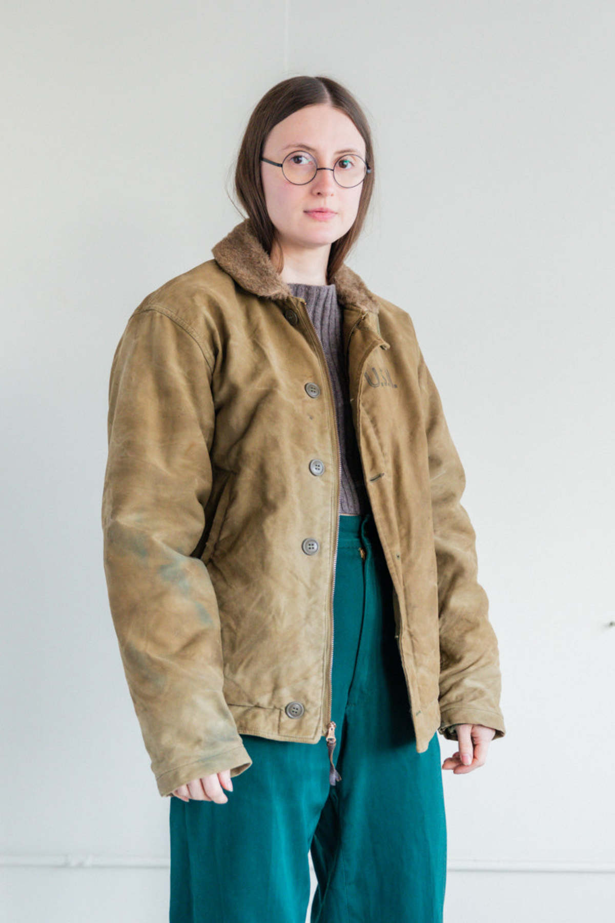 VINTAGE A2 DECK JACKET - Brown | Garmentory
