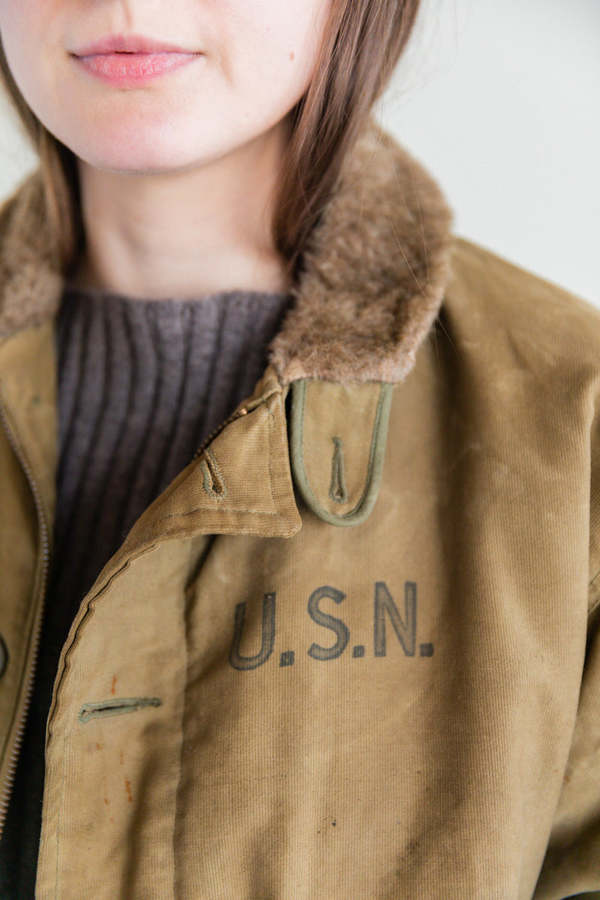 VINTAGE A2 DECK JACKET - Brown | Garmentory