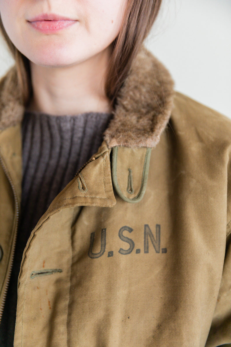 VINTAGE A2 DECK JACKET - Brown | Garmentory