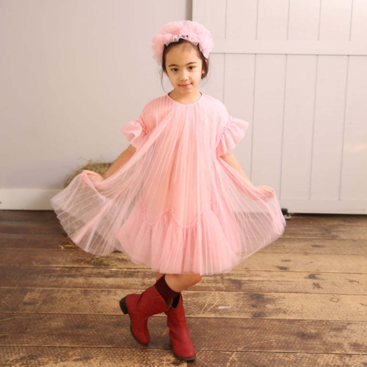 Kids Tia Cibani Child Florence Flounce Frock Dress - Dust | Garmentory