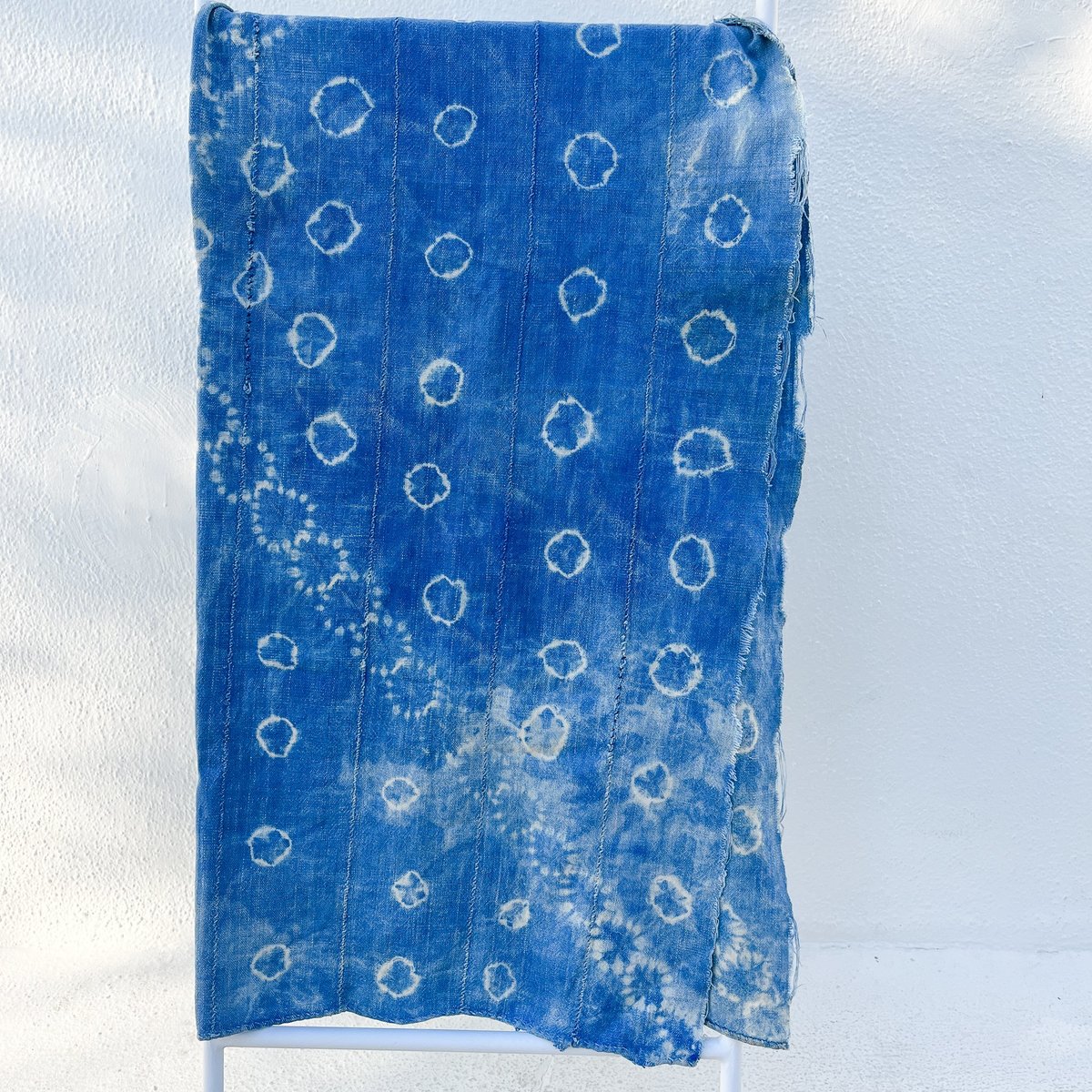 Vintage Made Solid West African Indigo Cloth Scarf - Light Blue ...