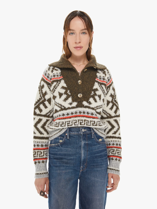 Mother Denim The Buttoned Collar Jumper - Dimestore Cowgirl | Garmentory