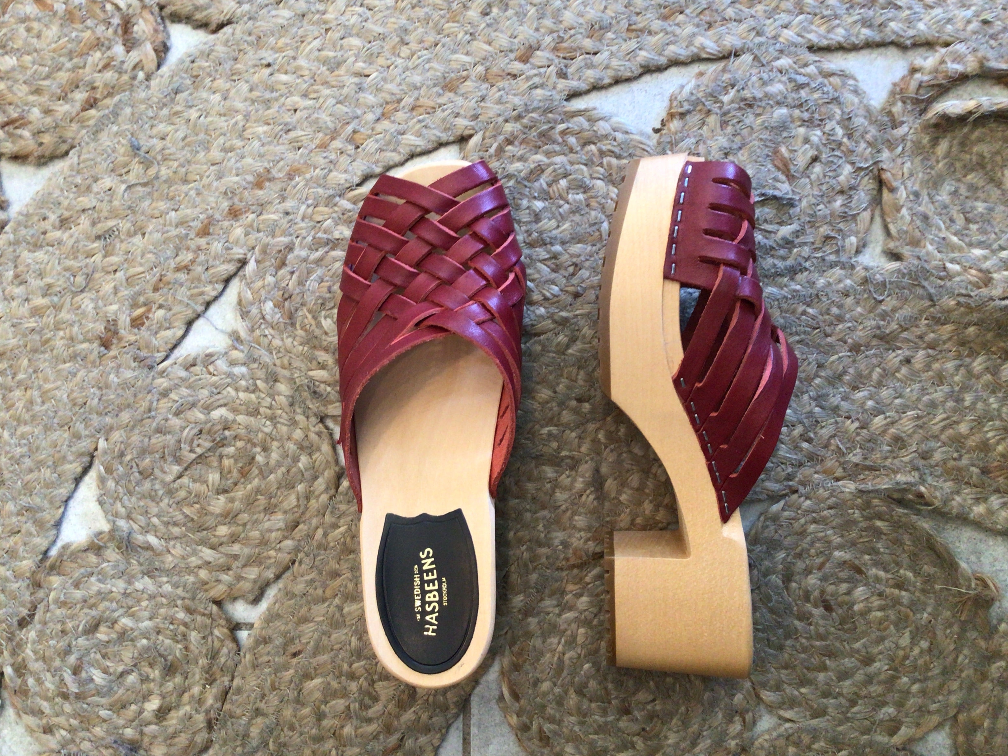 [Pre-Loved] Swedish Hasbeens Sandals - Burgundy | Garmentory