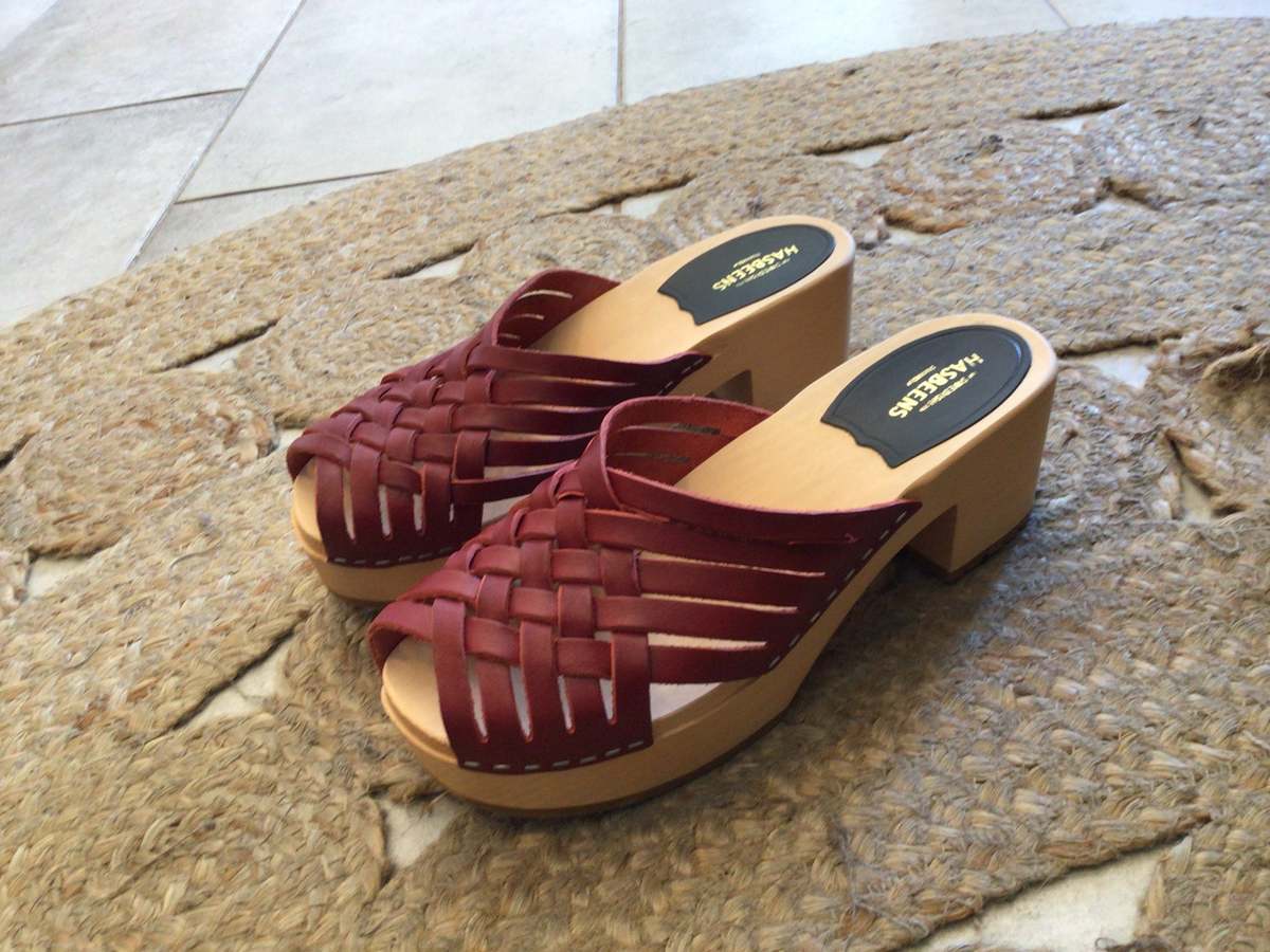 [Pre-Loved] Swedish Hasbeens Sandals - Burgundy | Garmentory
