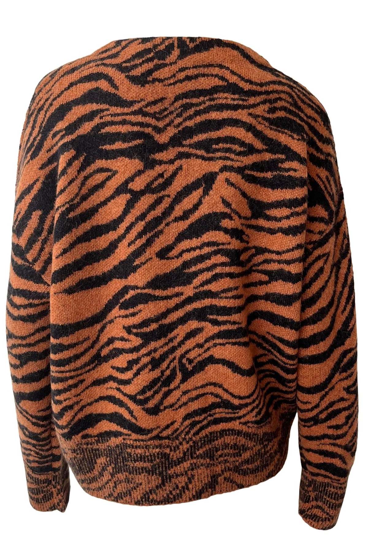 Rag & Bone Sarah Tiger Cardigan - Orange/Black | Garmentory