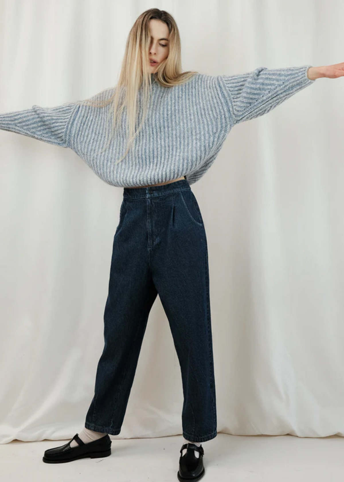 Micaela Greg Ines Sweater - Steel Blue | Garmentory