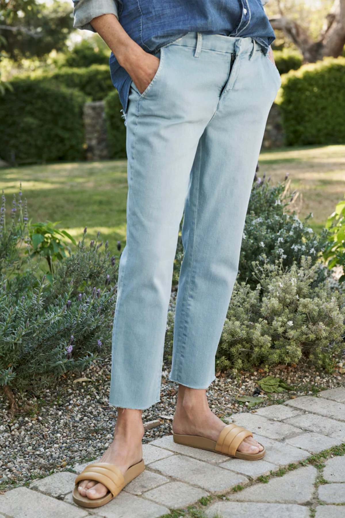 Frank and Eileen The Italian Wicklow Chino - Light Blue Wash | Garmentory