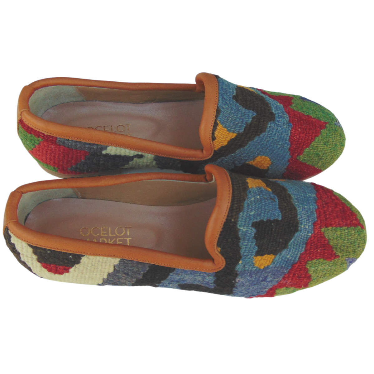 Ocelot Market Mens Turkish Kilim Loafer - Blue/Black/Red/Green | Garmentory
