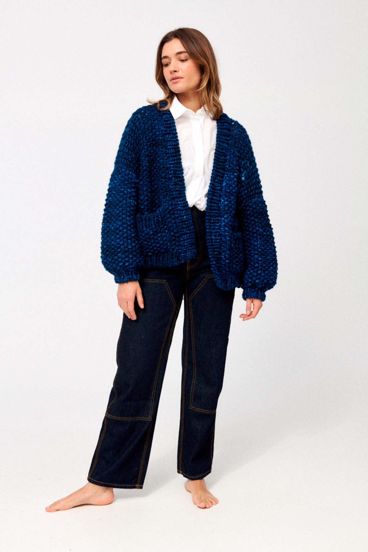 Nia Thomas Lalua Knit Cardigan - Azul | Garmentory