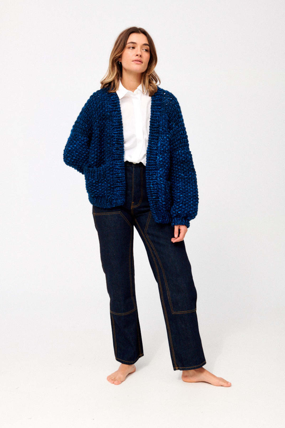 Nia Thomas Lalua Knit Cardigan - Azul | Garmentory