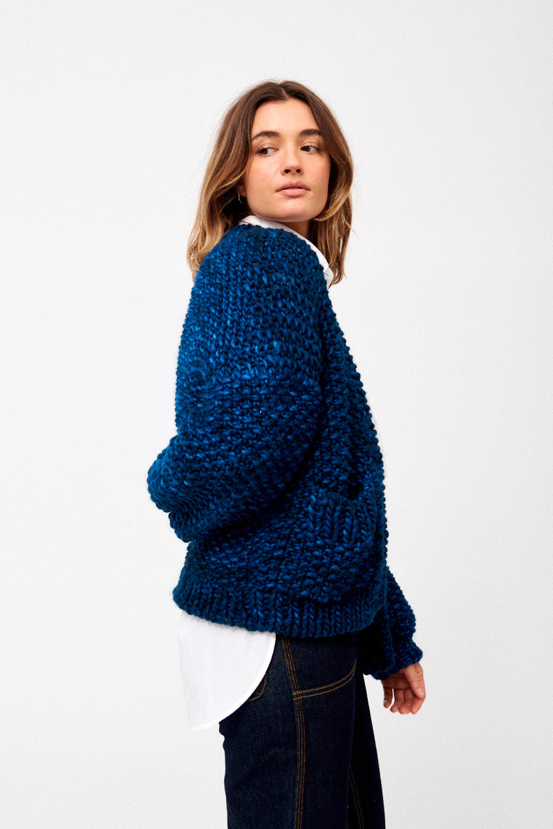 Nia Thomas Lalua Knit Cardigan - Azul | Garmentory