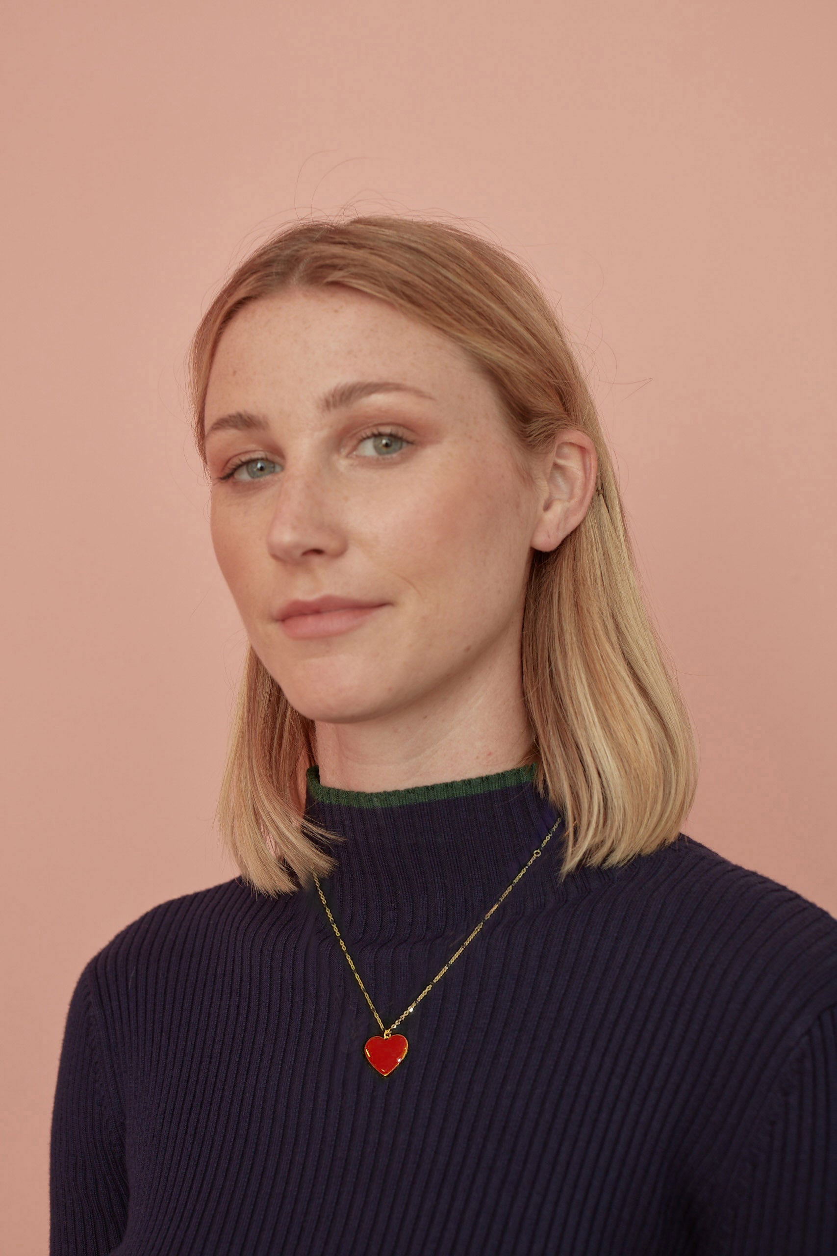 MATTER MATTERS Follow Your Heart Necklace - Red/Navy | Garmentory