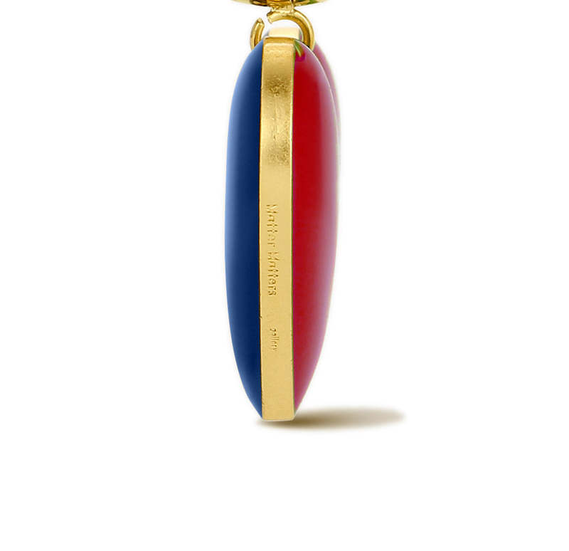 MATTER MATTERS Follow Your Heart Necklace - Red/Navy | Garmentory