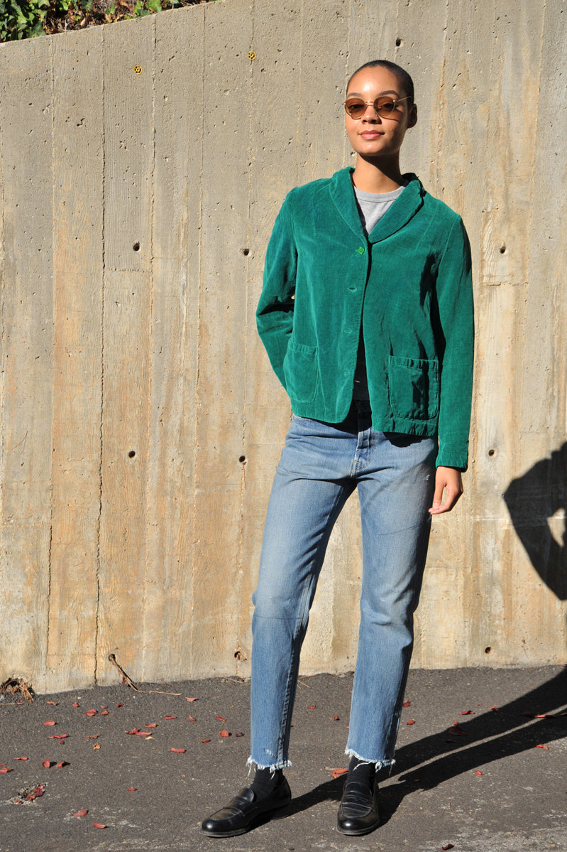 Manuelle Guibal Velvet Tobba Jacket - Green | Garmentory