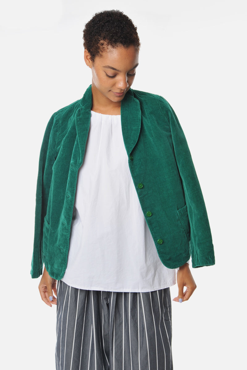 Manuelle Guibal Velvet Tobba Jacket - Green | Garmentory